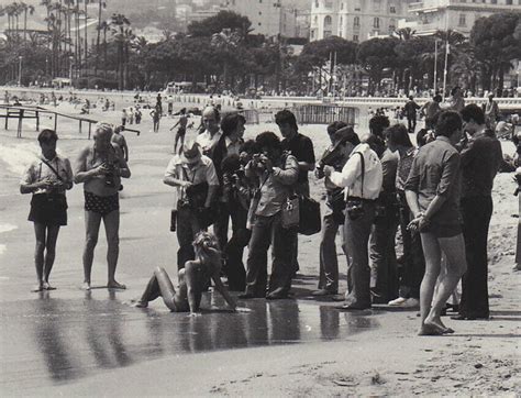 Orig S Topless Model On Cannes Beach Surrounded By Photographers