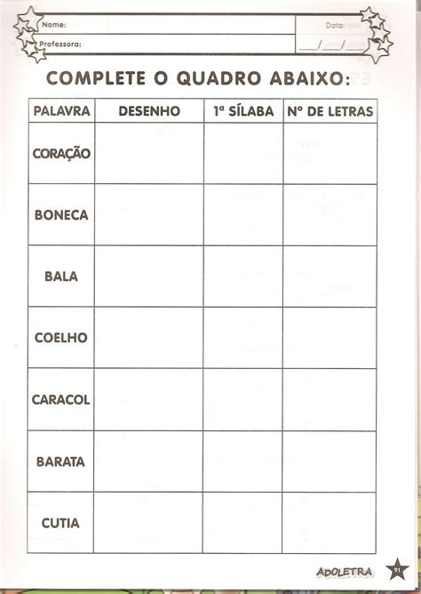 Ver e Fazer Atividades Pedagógicas 40 ATIVIDADES DE ALFABETIZAÇÃO OU