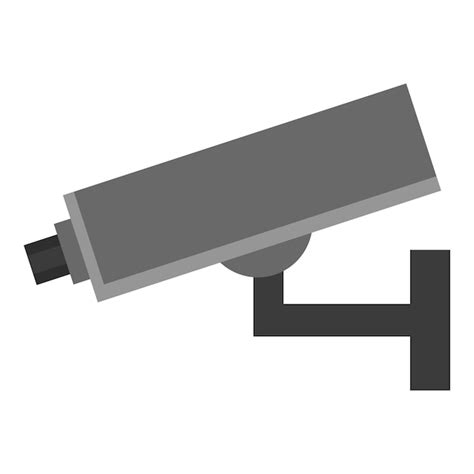Símbolo de câmera de segurança vetorial ícone CCTV Vetor Premium