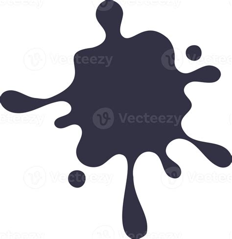 Cartoon Drops Splashes And Splatters Stain Of Paint And Ink With