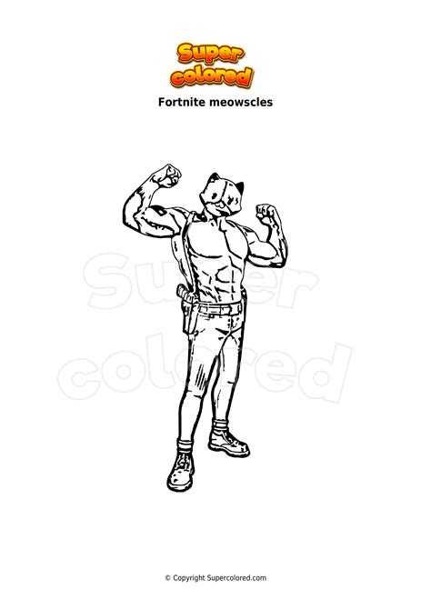 Dibujo Para Colorear Fortnite Meowscles Supercolored