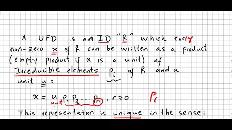 group theory 89 unique factorization domain youtube