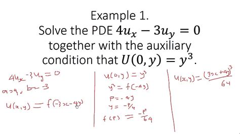 Solving First Order Pdes Youtube