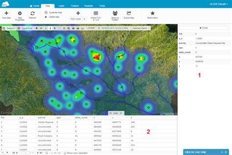 Info Panel And Data Grid GIS Cloud User Manual