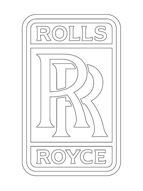 Rolls Royce Logo Colouring Page Car Brands Logos Car Logos Colouring
