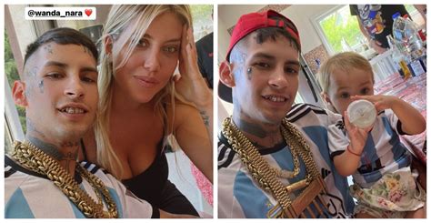 Wanda Nara y L Gante alentaron juntos a la selección argentina
