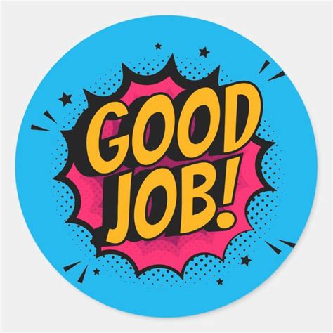 Good Job Comic Book Pop Art Sticker Zazzle Sticker Design
