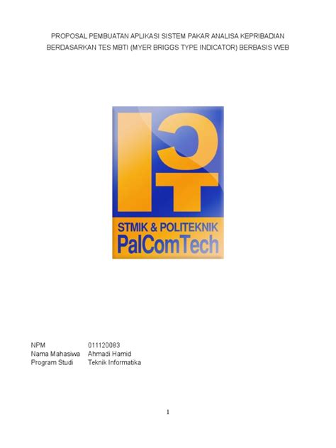PDF Pembuatan Aplikasi Sistem Pakar Analisa Kepribadian Berdasarkan