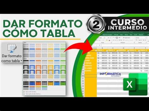 Dar Formato Como Tabla Nueva Versi N Youtube