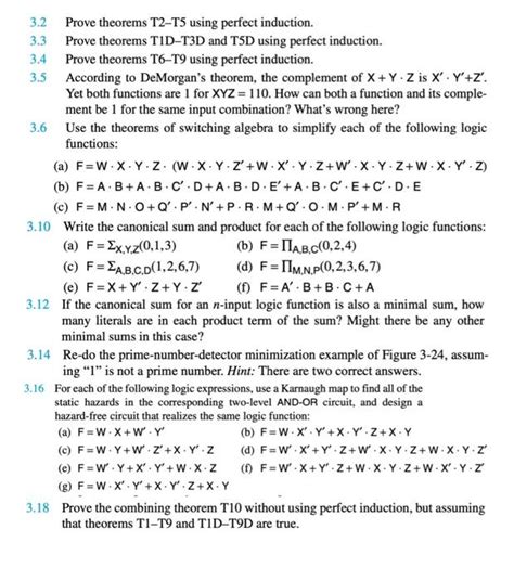 solved 3 2 prove theorems t2 t5 using perfect induction 3 3