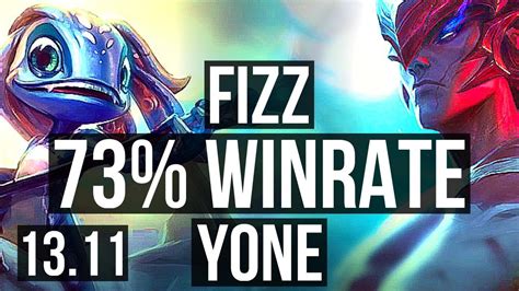 FIZZ Vs YONE MID 73 Winrate 3 0 3 KR Master 13 11 YouTube