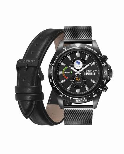 Smartwatch Viceroy acero Ip negro con personalización de esfera