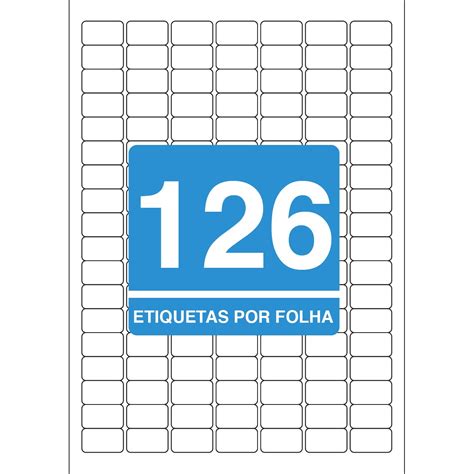 Etiqueta Adesiva Inkjet Laser A4 26 0mmx15 0mm TB249 3150 Unidades