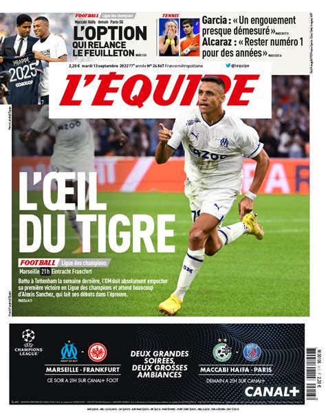 L ÉQUIPE on Twitter Voici les unes du journal L Équipe du 13