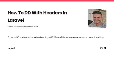 How To Dd With Headers In Laravel