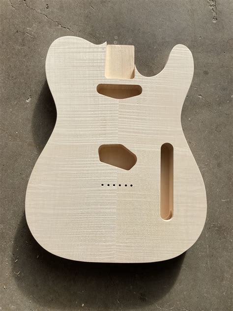 Telecaster Body With Flame Maple Top Southern Tonewoods
