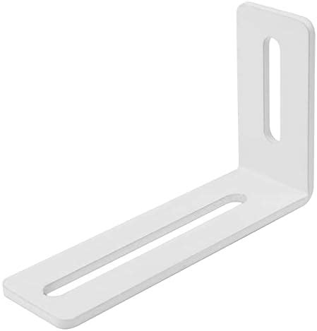 10 Packs 4 Inches White Adjustable L Shape Corner Brace With Slot