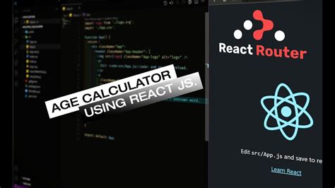 Age Calculator Using ReactJs React Router Dom React Datepicker
