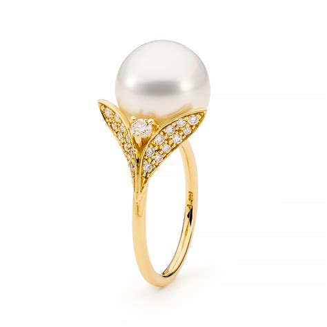 Diamond Tropical Summer Ring Allure South Sea Pearls