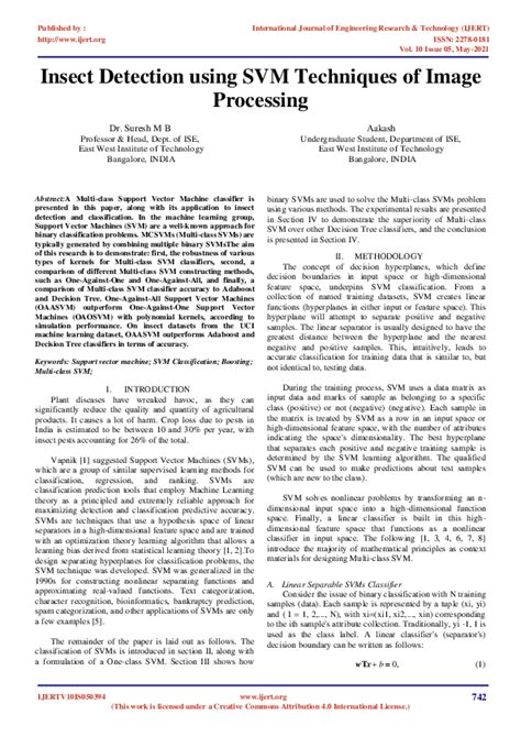 pdf ijert insect detection using svm techniques of image processing ijert journal