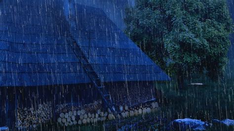 ASMR Chuva e Trovões suave à Noite Som de Chuva Relaxante no Telhado