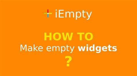 Iempty Tutorial How To Create Empty Widgets On Your Ios Home Screen