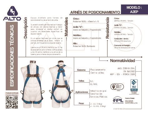 Arnés Cuerpo Completo 1 Argolla 5 Puntos de Ajuste A1P SL Industria