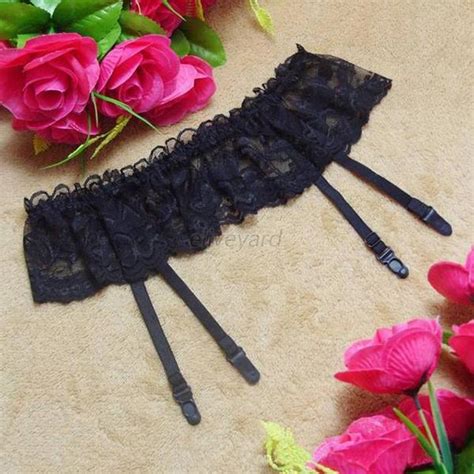 Sexy Womens Dual Layer Lace G String Thongs Suspender Garter Belt Hold Ebay