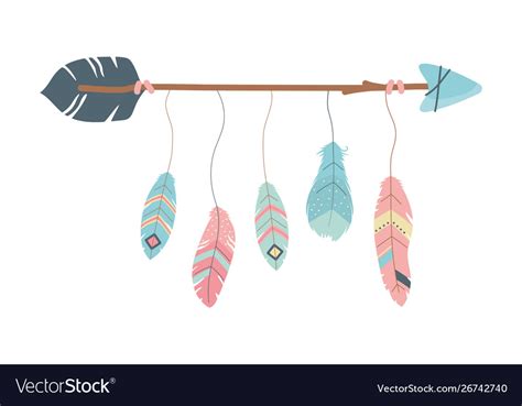 Isolated Boho Arrow Design Royalty Free Vector Image