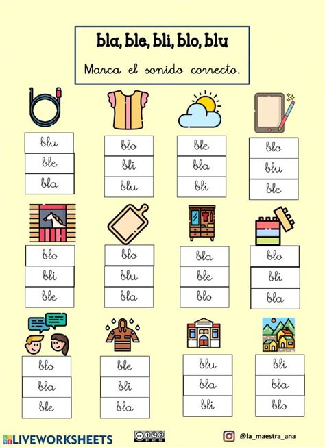 Ficha Online De S Labas Trabadas Para Primero De Primaria Puedes Hacer