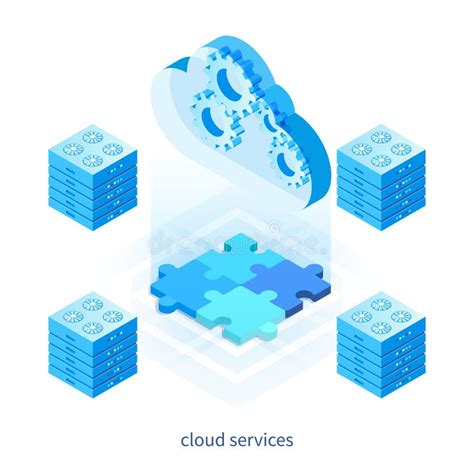 Banner De Servicios En Nube 05 Ilustración del Vector Ilustración de