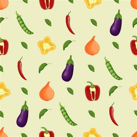 Verduras De Patrones Sin Fisuras Comida Vegetariana Concepto De