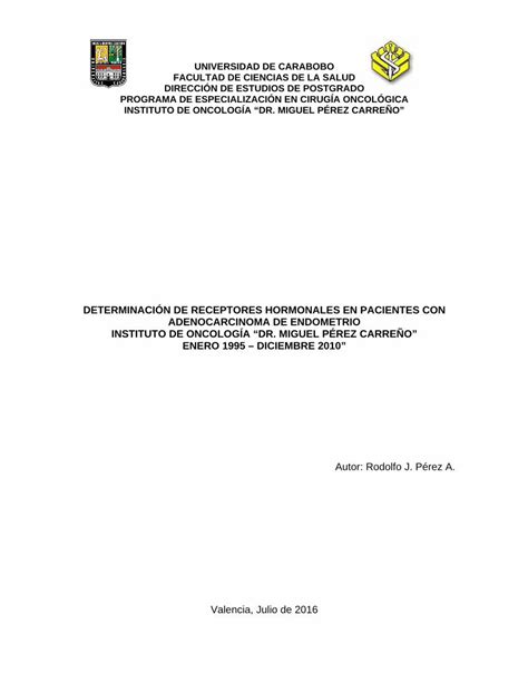 PDF DETERMINACIÓN DE RECEPTORES HORMONALES EN riuc bc uc edu ve