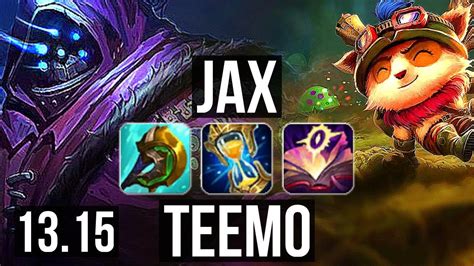 JAX Vs TEEMO TOP 5 2 14 1 4M Mastery 500 Games KR Master 13