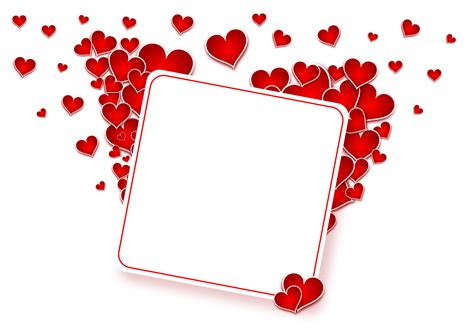 Love Frame Heart Border Romantic Decor Png Photo