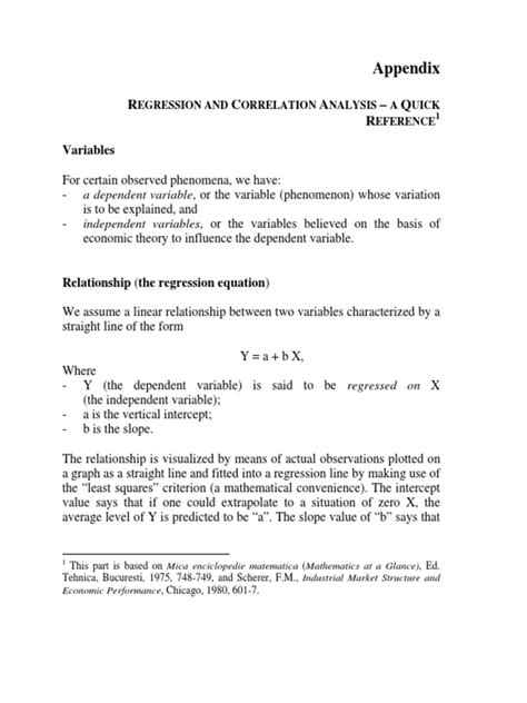 appendix pdf regression analysis correlation and dependence