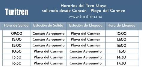 Horarios Del Tren Maya Playa Del Carmen
