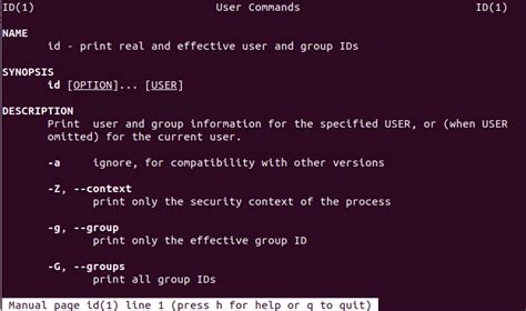 Linux Id Command Javatpoint
