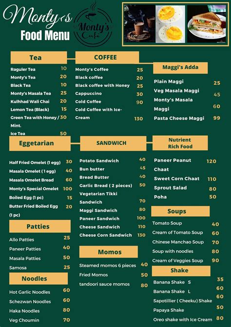 Menu At The Monty S Cafe Jaipur