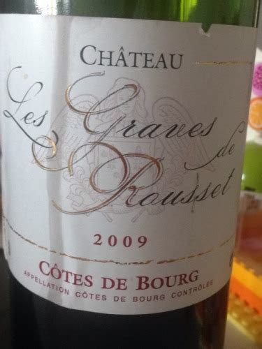 Château Les Graves de Rousset Côtes de Bourg Vivino US