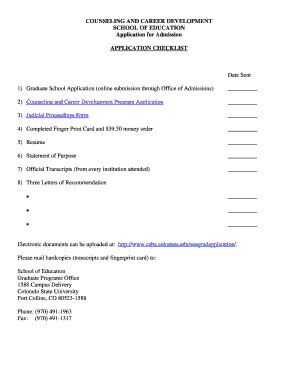 Fillable Online Soe Chhs Colostate Counseling And Career Development