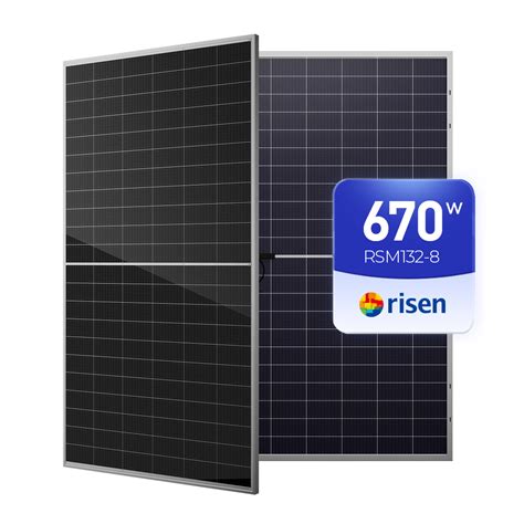 Risen High Efficiency Mono Perc Half Cut Bifacial Solar Panels 650W