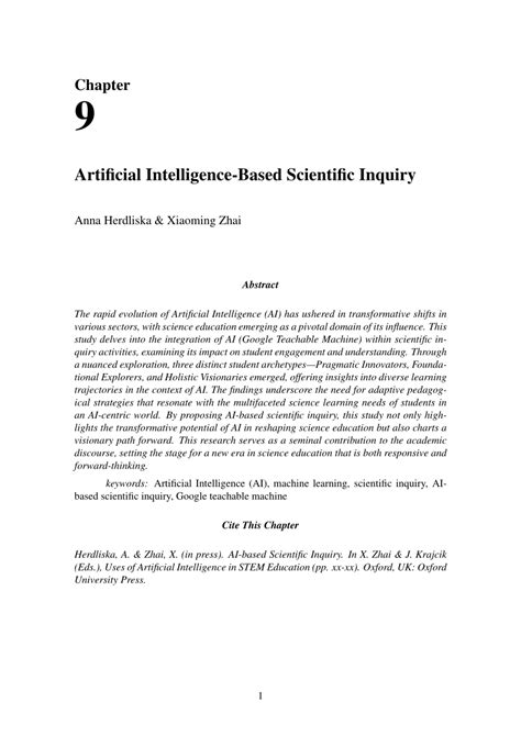 pdf artificial intelligence based scientific inquiry