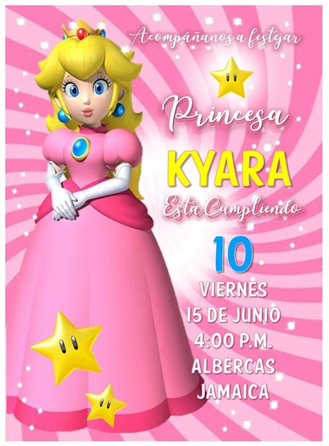 Peach Party Mario Bros Manu Birthday Theme Peaches Ideas Digital