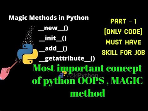 Part 1 Magic Method In Python Most Important And Confusing