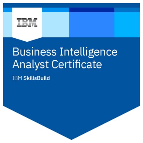 Business Intelligence Analyst Certificate Credly
