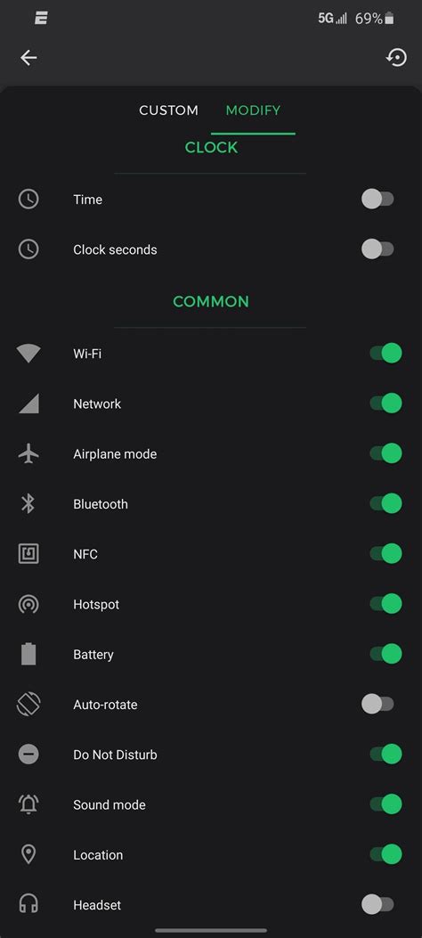 Android Status Bar Icons