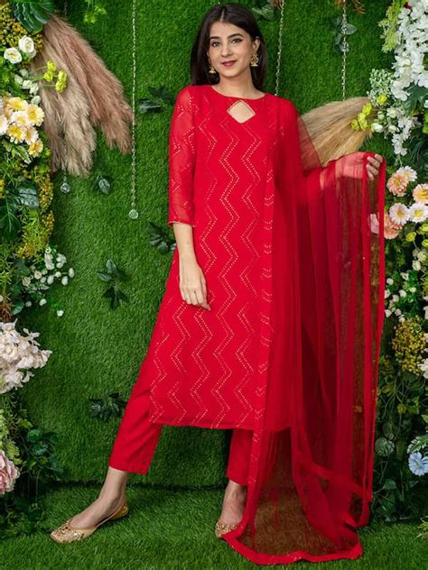 Plain Red Churidar Atelier Yuwa Ciao Jp