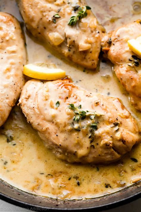 Creamy Lemon Thyme Chicken Very Easy Sally S Baking Addiction