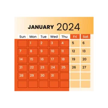 Vetor Transparente Do Calendário De Janeiro De 2024 PNG Janeiro 2024